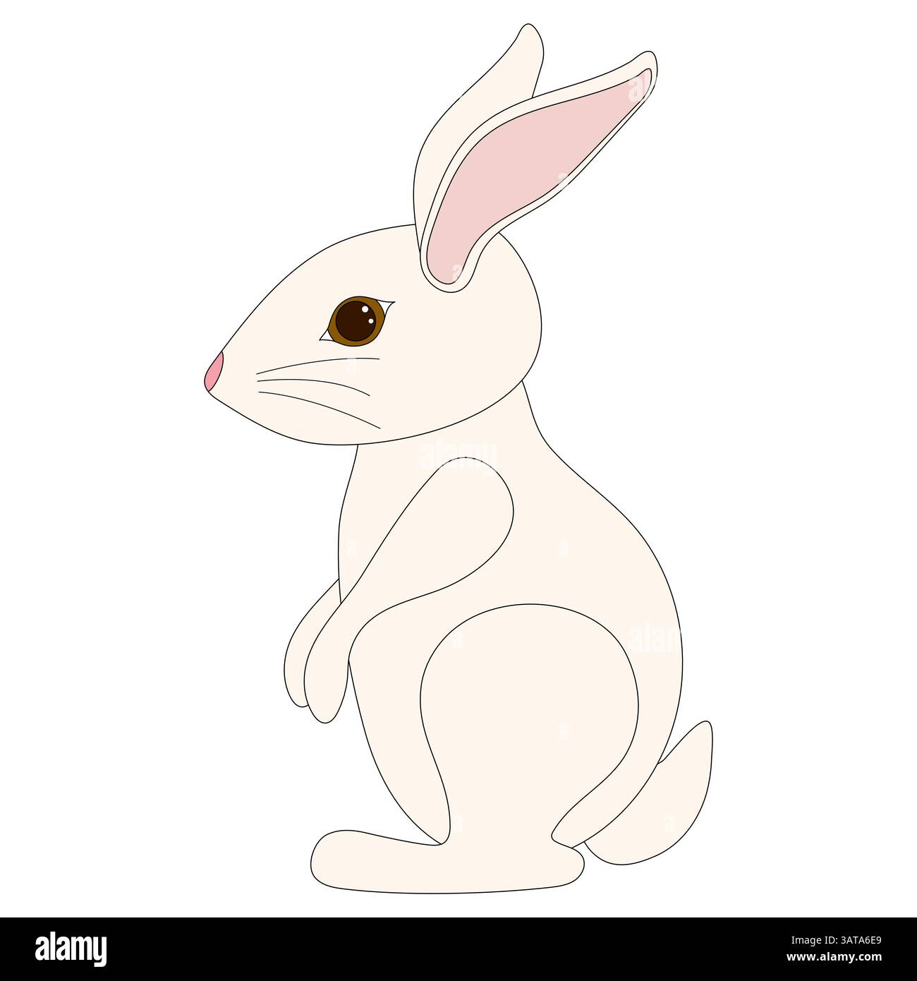Cartoon rabbit poses hare Stock Vector Images - Alamy