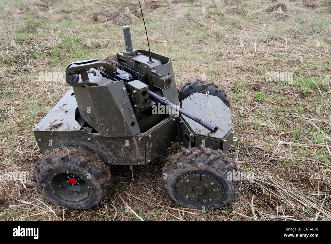 A Liut (Rage) combat ground robotic complex is pictured during the ...