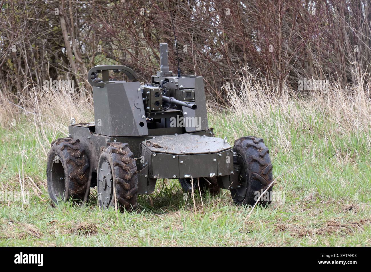 A Liut (Rage) combat ground robotic complex is pictured during the ...