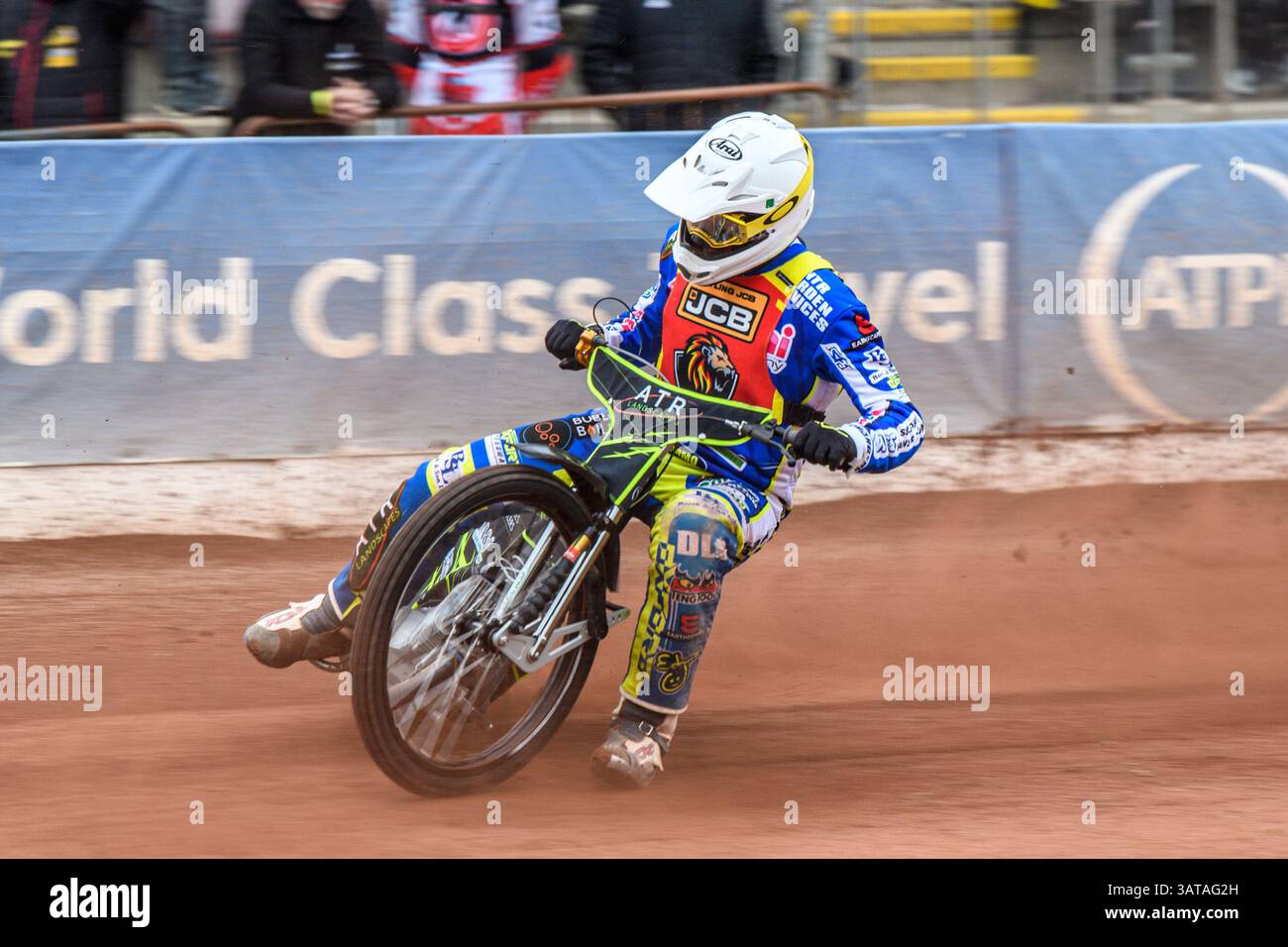 Leicester Lion Cubs' Guest Rider Darryl Ritchings in action during the ...