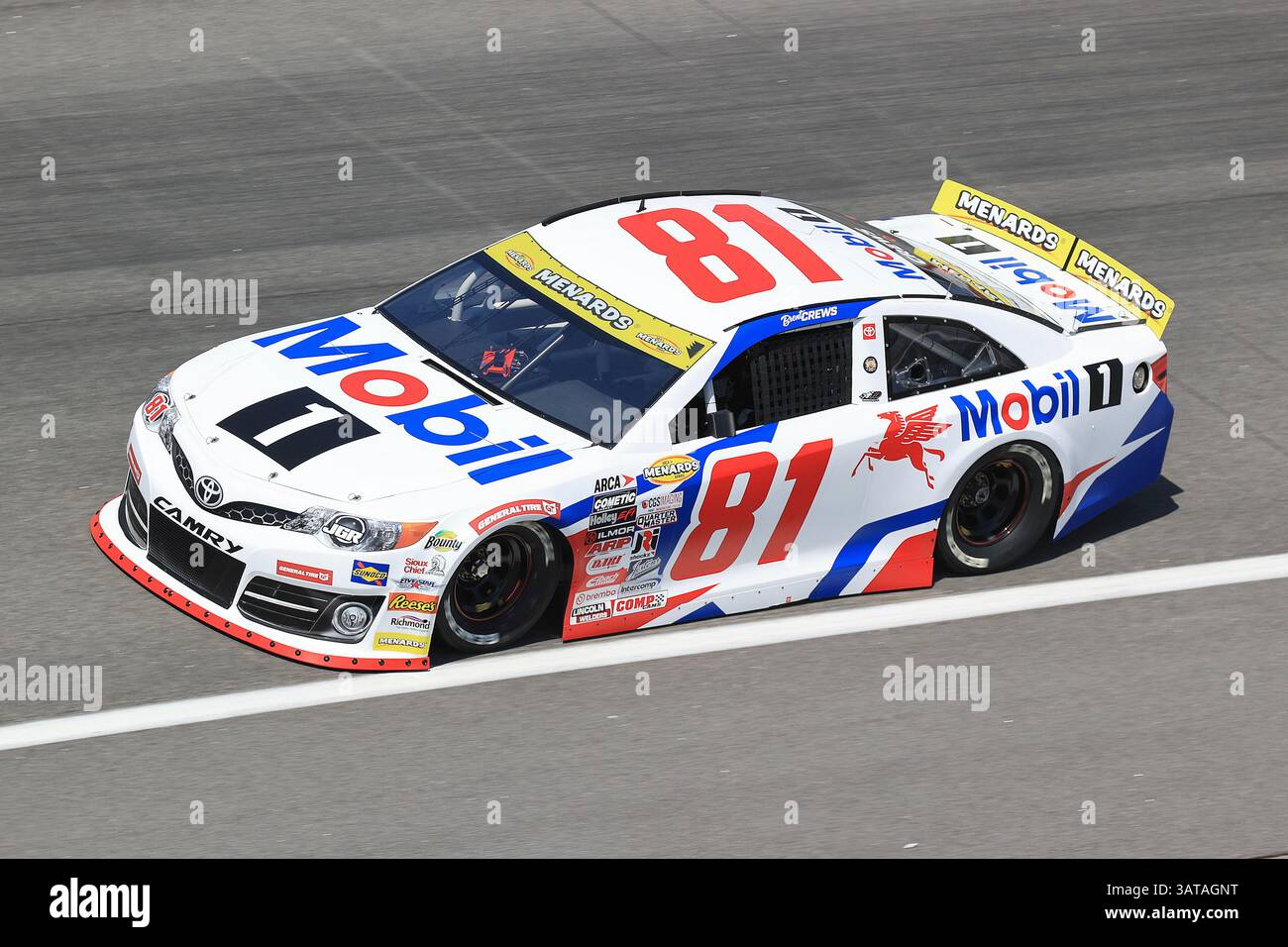 ROCKINGHAM, NC - APRIL 18: Brent Crews (#81 Mobil 1 Toyota) during practice for the Rockingham ...