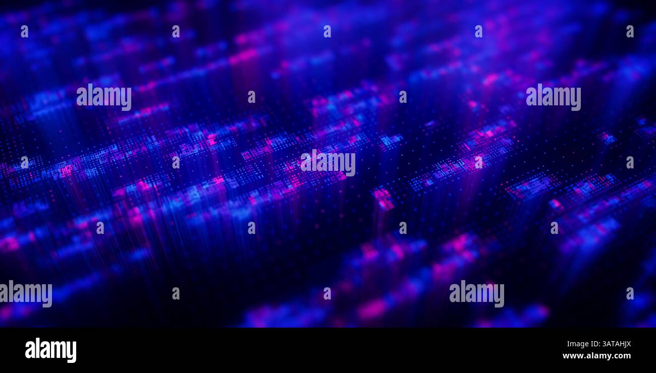 Big Data Clusters Complex Graph Quantum Computing Patterns Cyber Space Of Ai Technology Neural