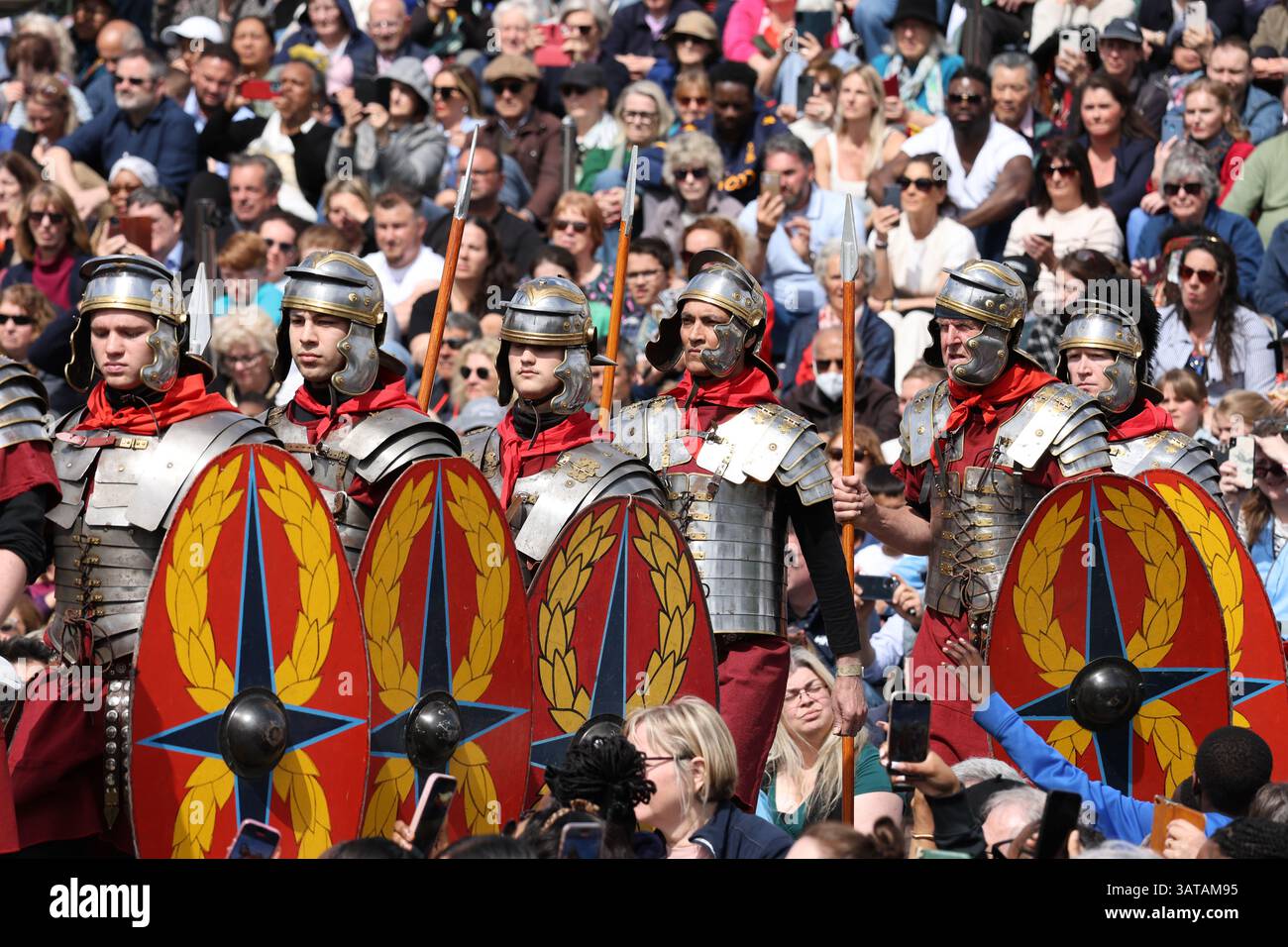 LONDON, ENGLAND - APRIL 18 2025: Peter Bergin as 'Jesus' performs at ...