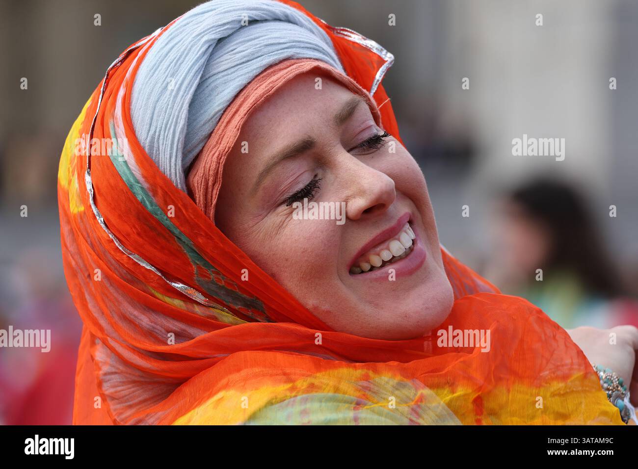 LONDON, ENGLAND - APRIL 18 2025: Peter Bergin as 'Jesus' performs at ...