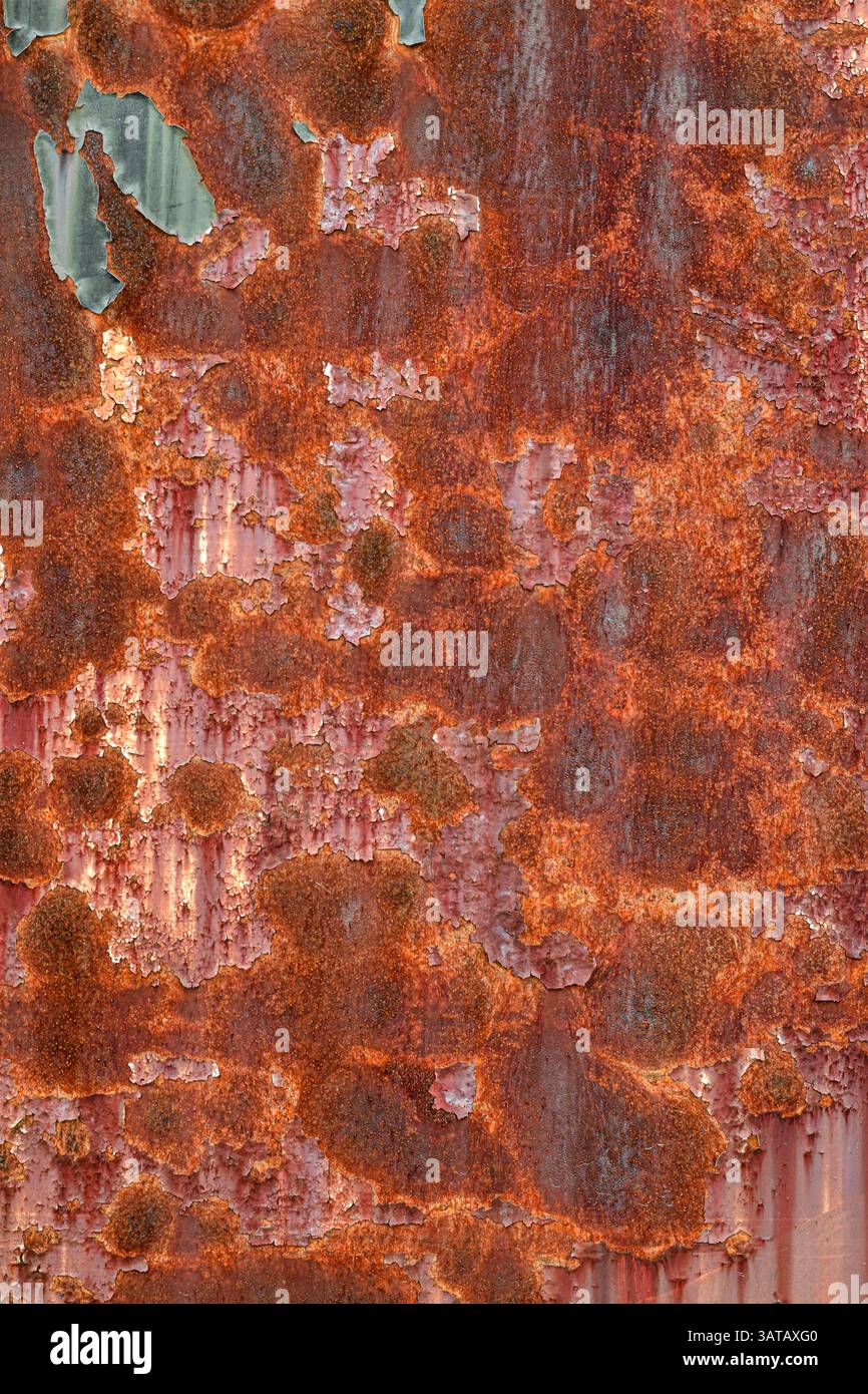 Very old rusted metal panel background with peeling paint Stock Photo ...