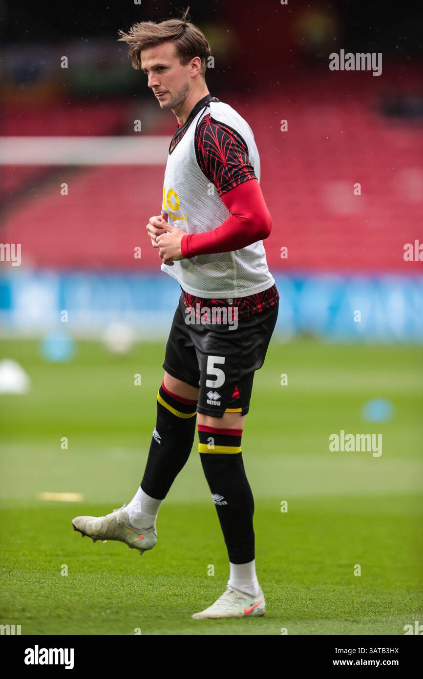 Sheffield, UK. 18th Apr, 2025. Rob Holding of Sheffield United in the ...
