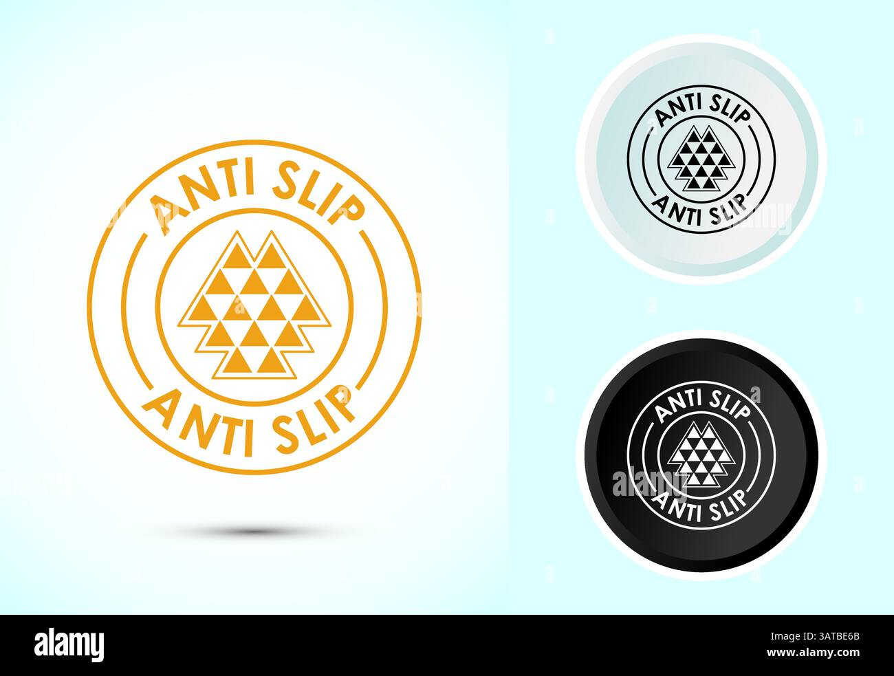 Anti slip icon design illustration. Non slip safety icon, Slip ...