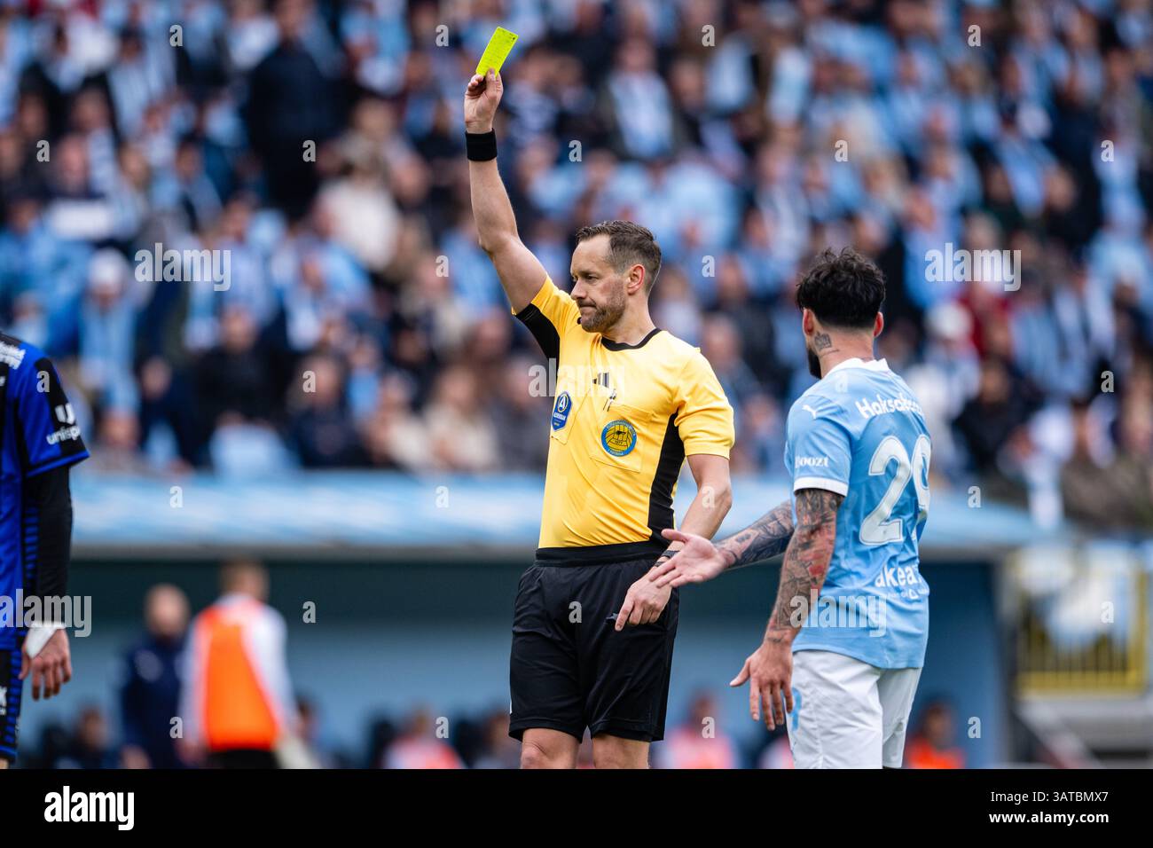 Malmoe, Sweden. 18th Apr, 2025. Referee Victor Wolf seen during the ...