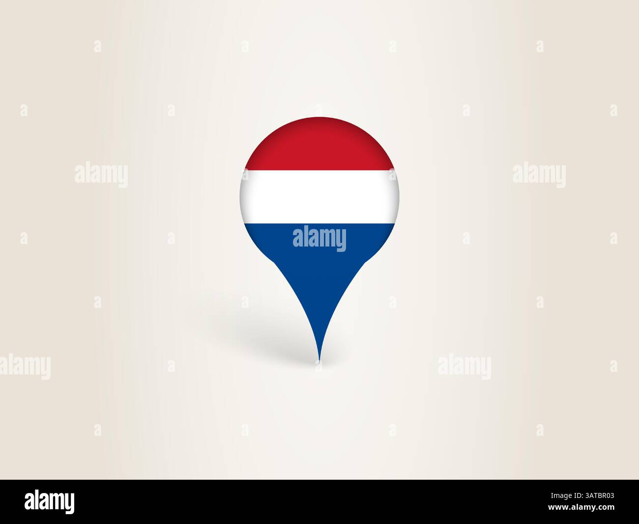 Pin Icon with Netherlands National Flag. Location Marker Icon Stock ...