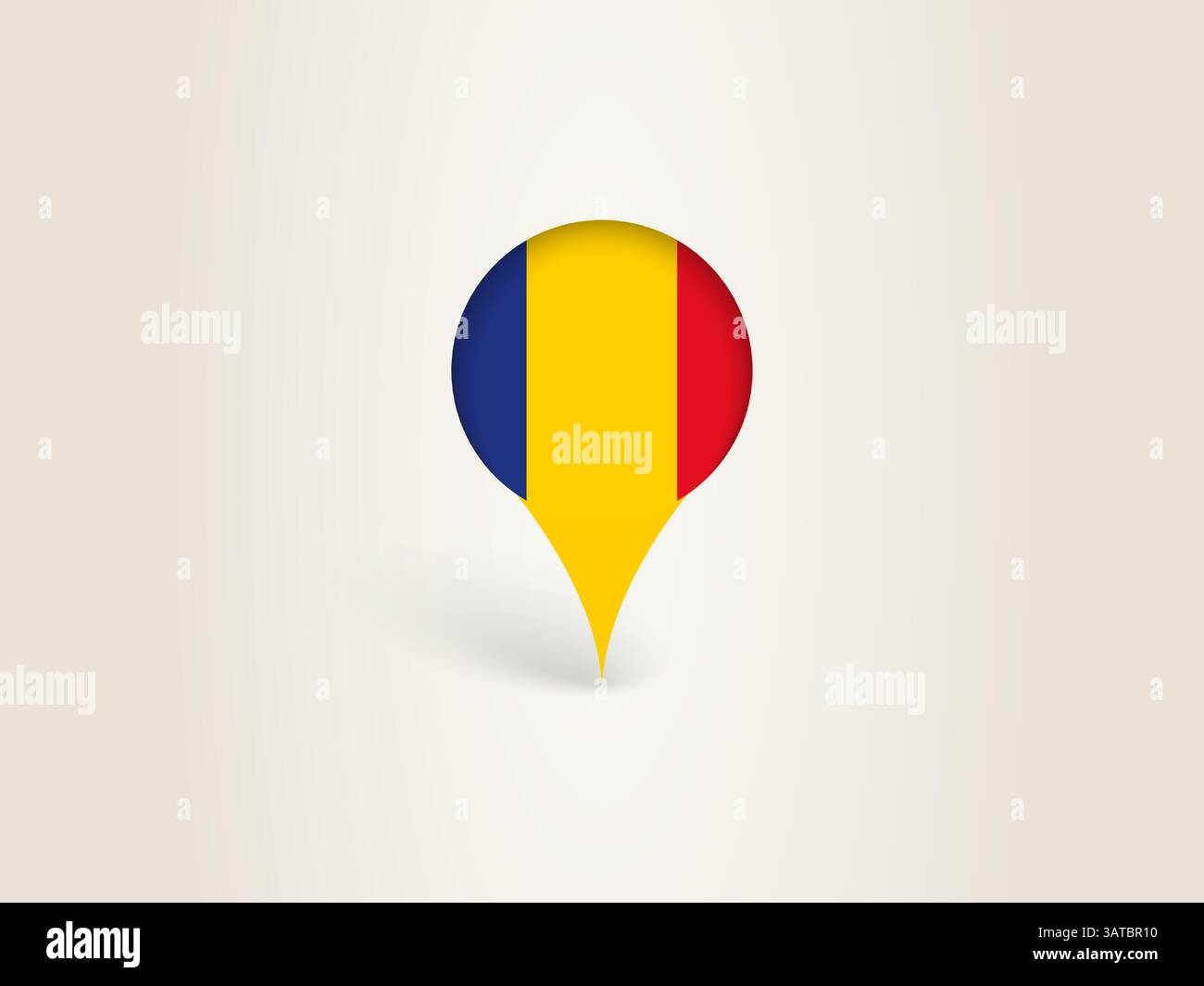 Romanian flag pin map hi-res stock photography and images - Alamy