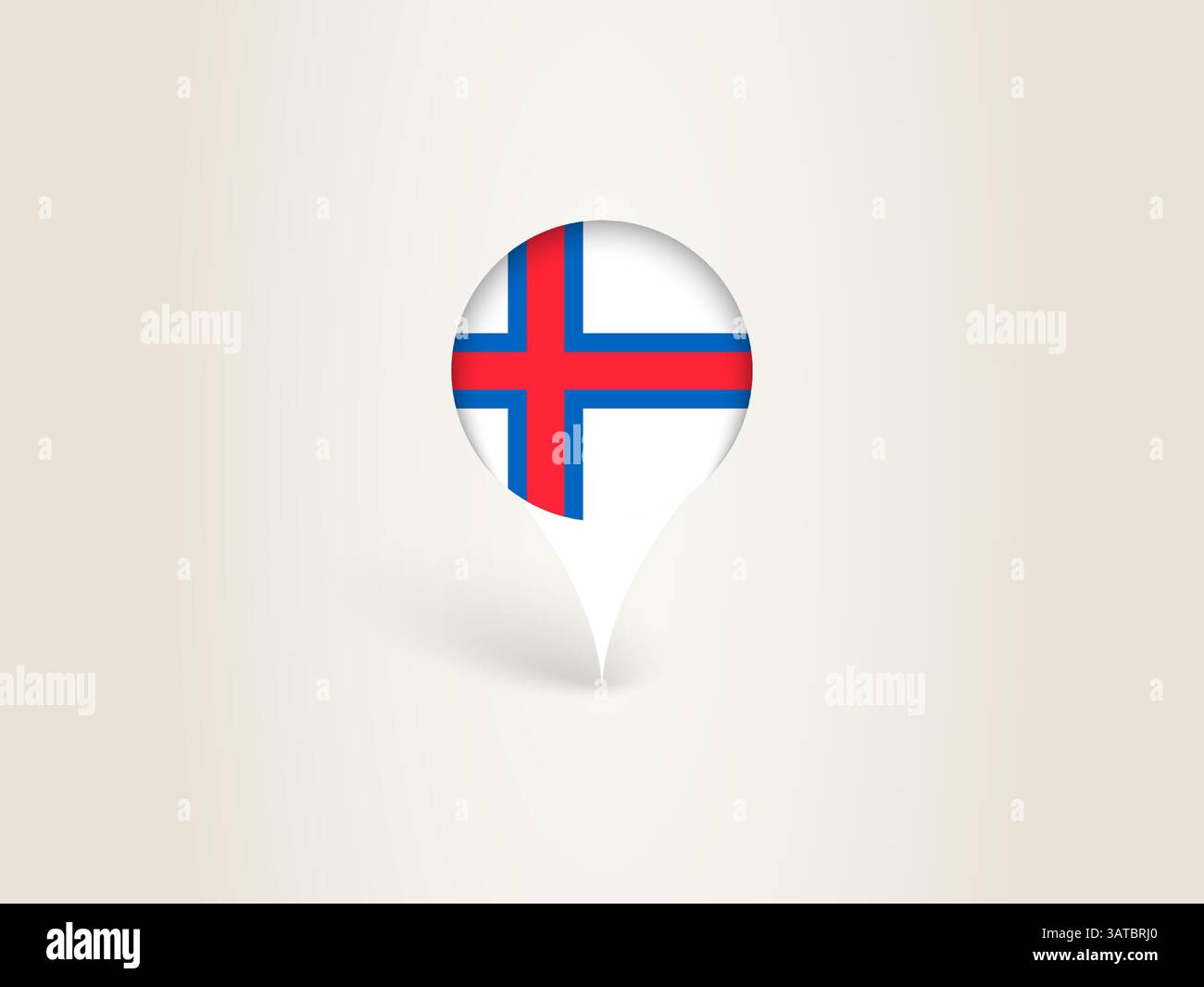 Pin Icon with Faroe Islands National Flag. Location Marker Icon Stock ...