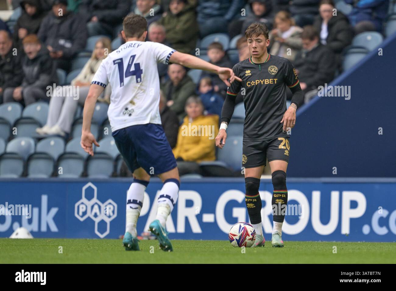 Deepdale, Preston, UK. 18th Apr, 2025. EFL Championship Football ...