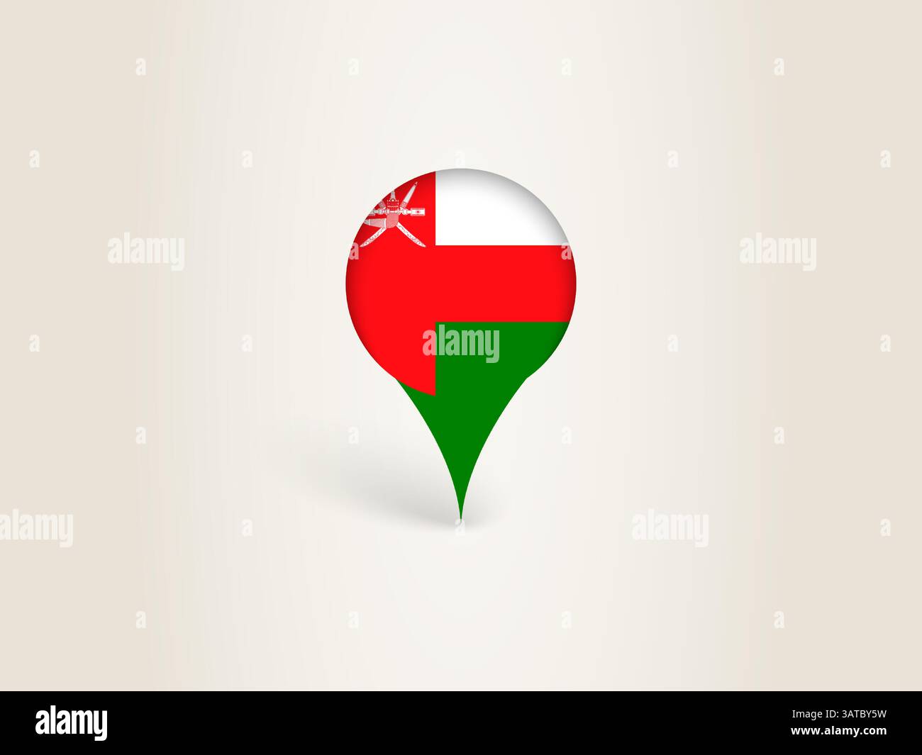 Pin Icon with Oman National Flag. Location Marker Icon Stock Vector ...