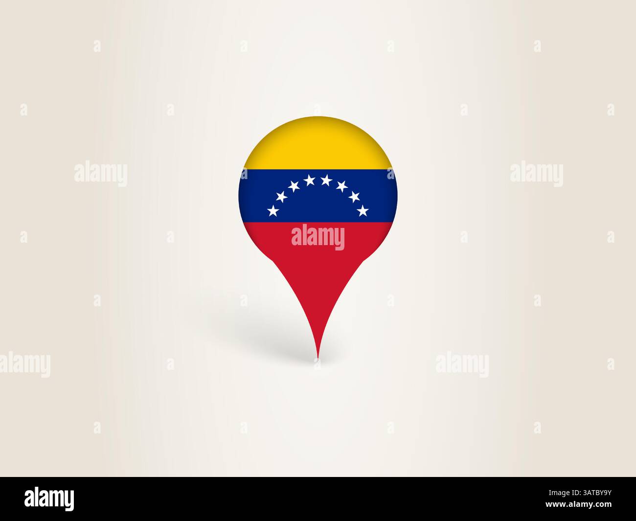 Pin Icon with Venezuela National Flag. Location Marker Icon Stock ...