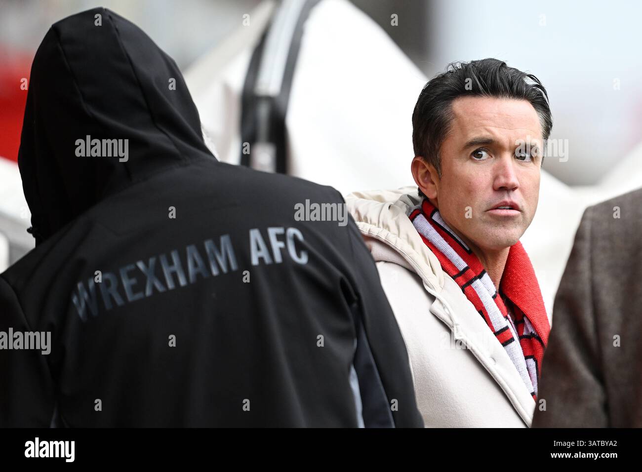 Wrexham co-owner Rob McElhenney after the Sky Bet League One match at ...