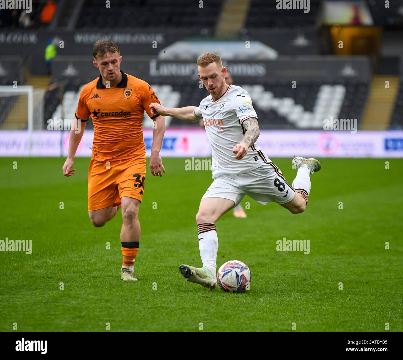 Swansea.com Stadium, Swansea, UK. 18th Apr, 2025. EFL Championship ...