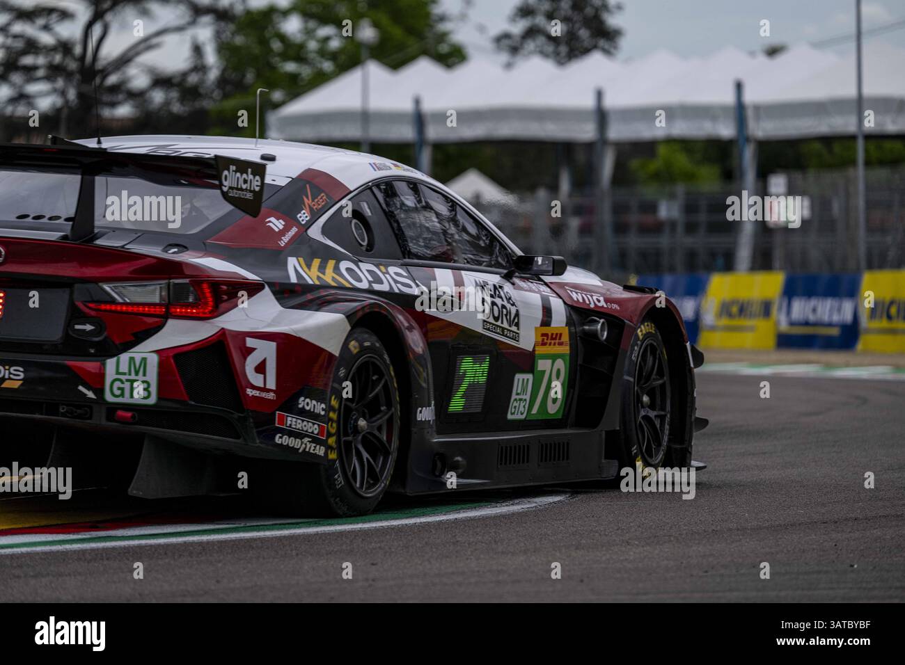 Imola, Italy. 18th Apr, 2025. Akkodis ASP Team, Lexus RC F LMGT3 ...