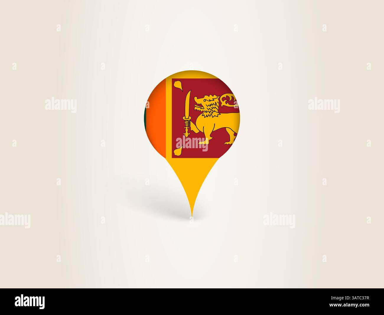 Pin Icon with Sri Lanka National Flag. Location Marker Icon Stock ...