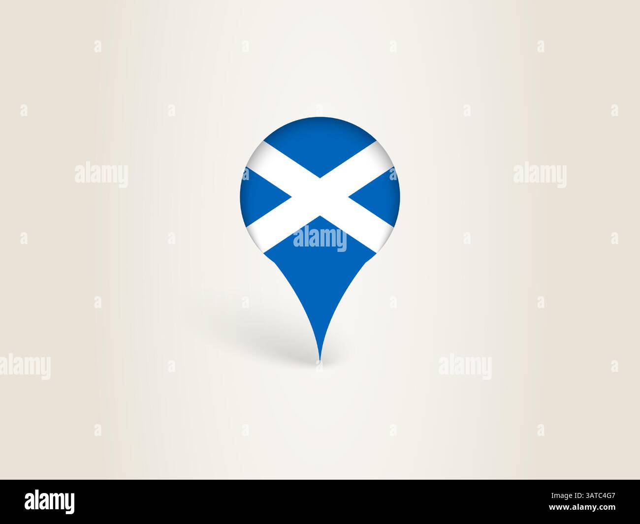Pin Icon with Scotland National Flag. Location Marker Icon Stock Vector ...