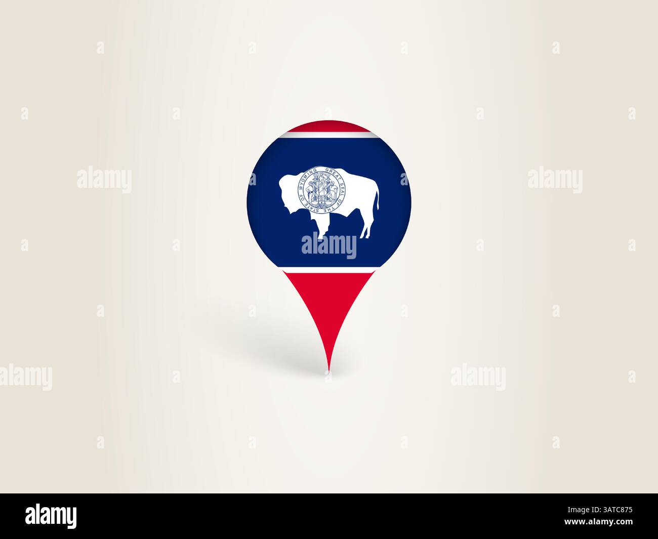 State flag wyoming bison Stock Vector Images - Alamy