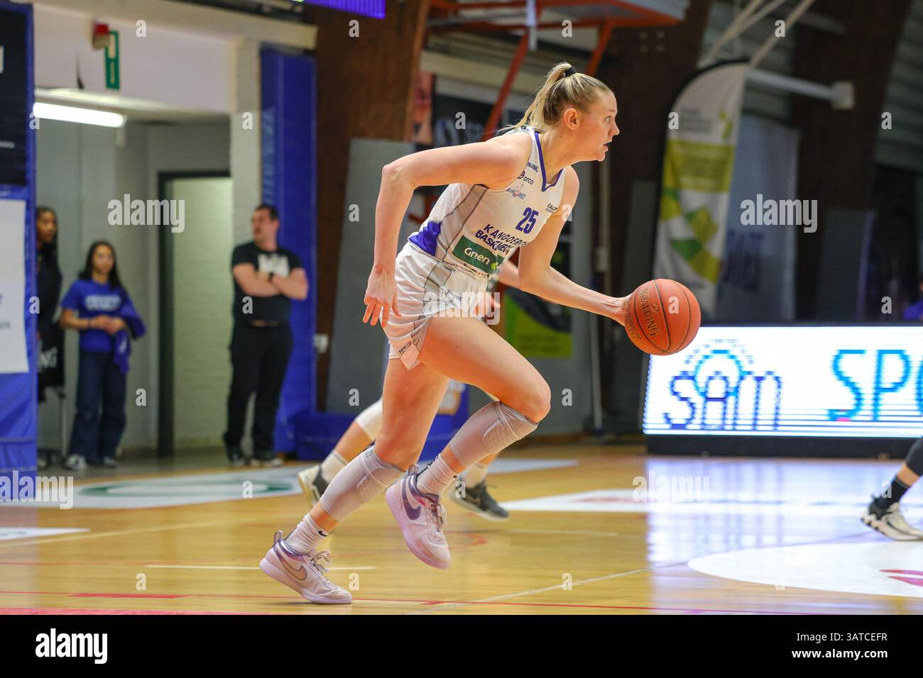 Mechelen, Belgium. 18th Apr, 2025. Cate Reese (25) of Kangoeroes ...
