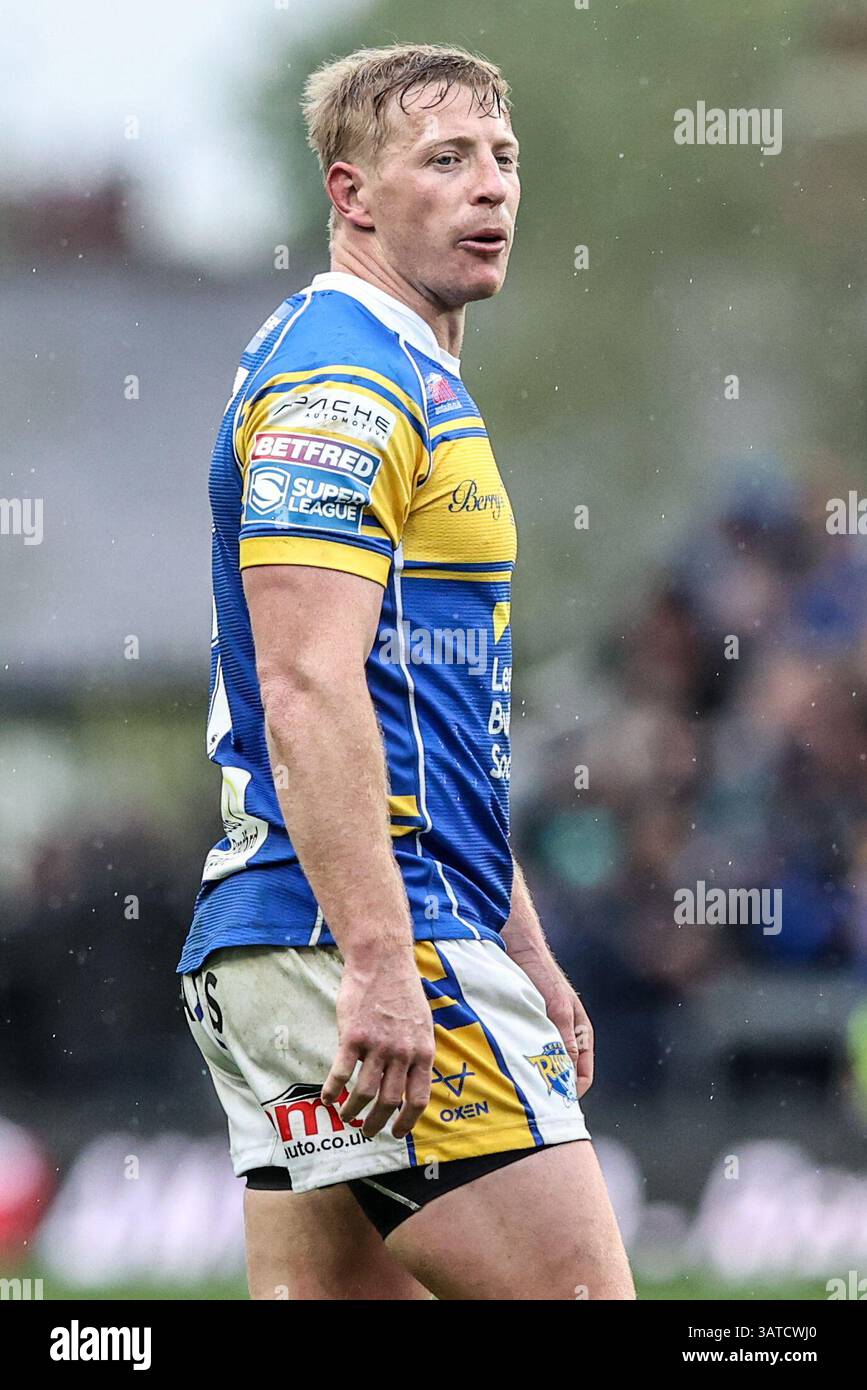 Leeds, UK. 18th Apr, 2025. Lachlan Miller of Leeds Rhinos during the ...