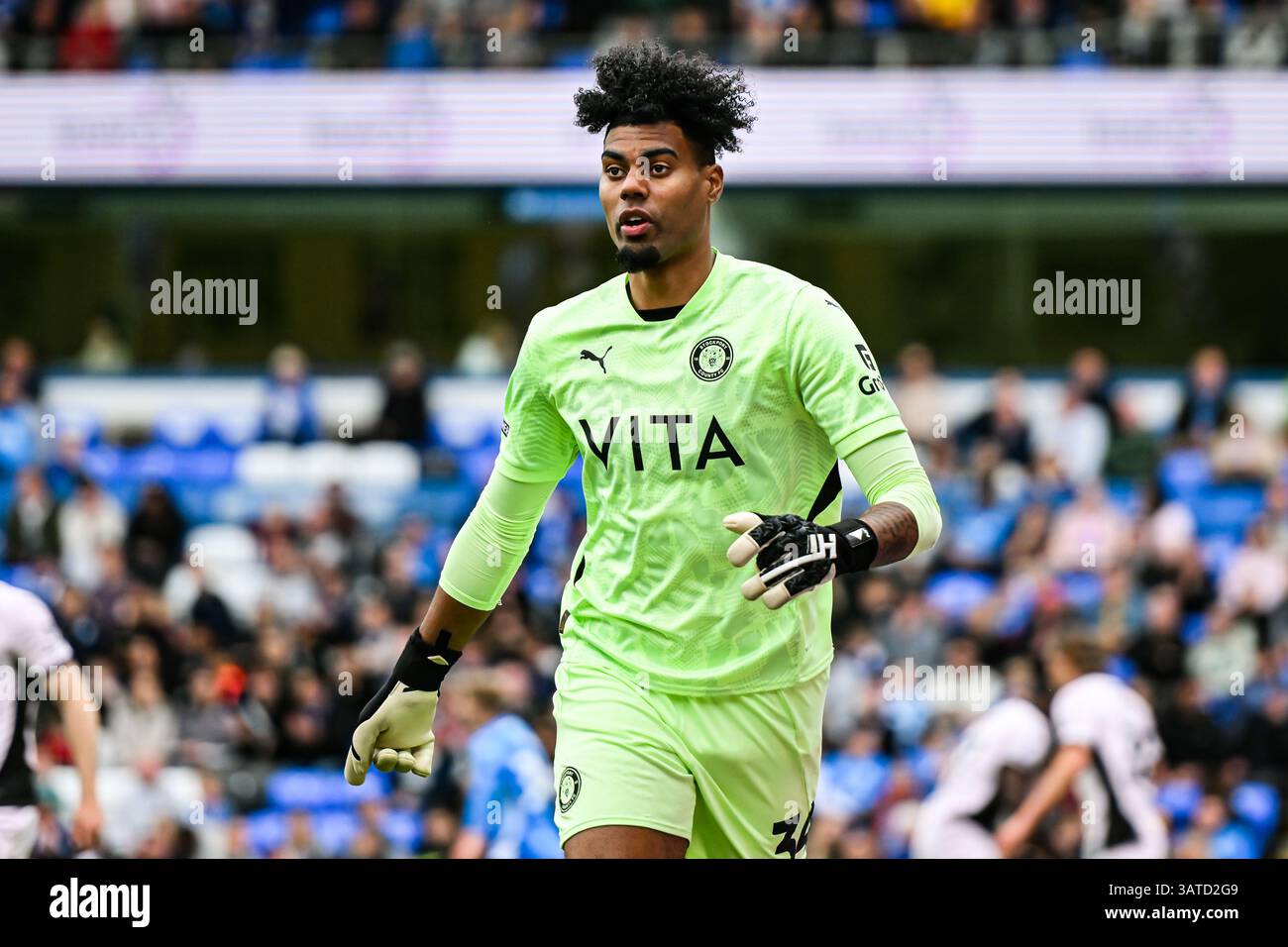 Corey Addai (34 Stockport) during the Sky Bet League 1 match between ...