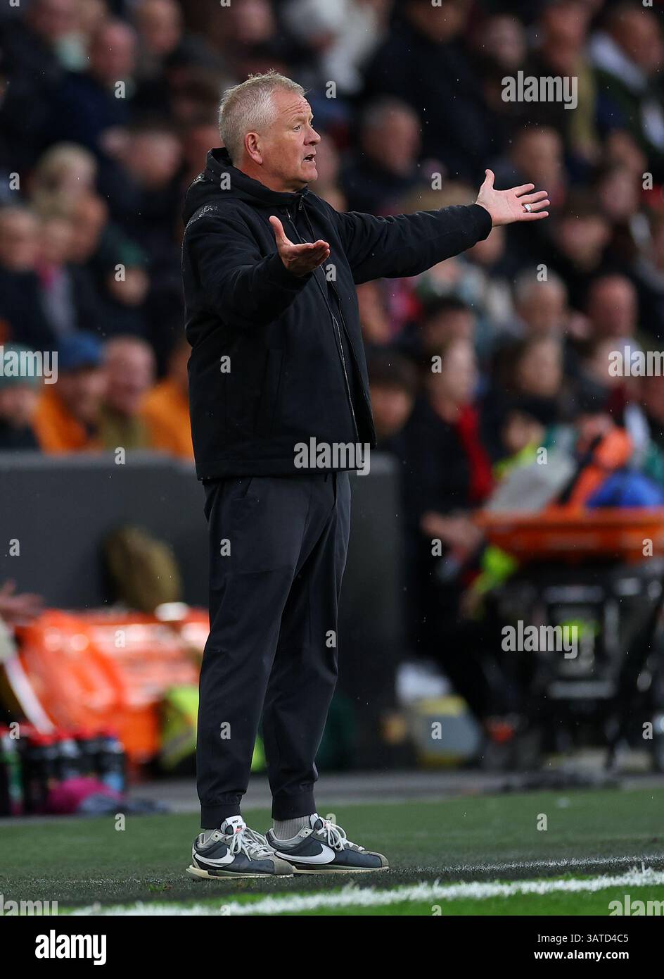 Sheffield, England, 18th April 2025. Chris Wilder manager of Sheffield ...