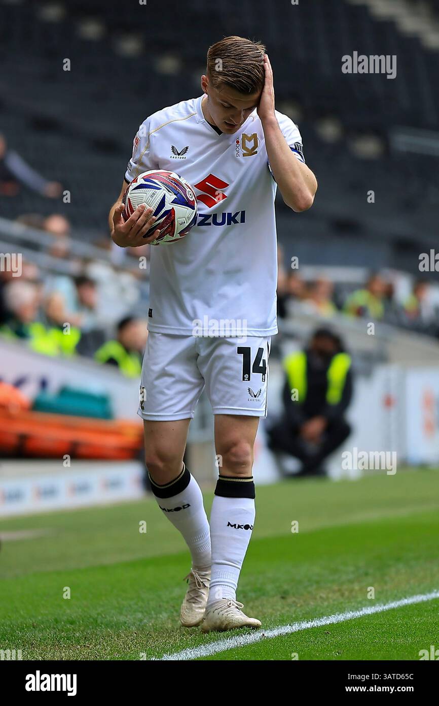 Milton Keynes Dons Defender Joe Tomlinson (14) during the EFL League 2 match between Milton ...