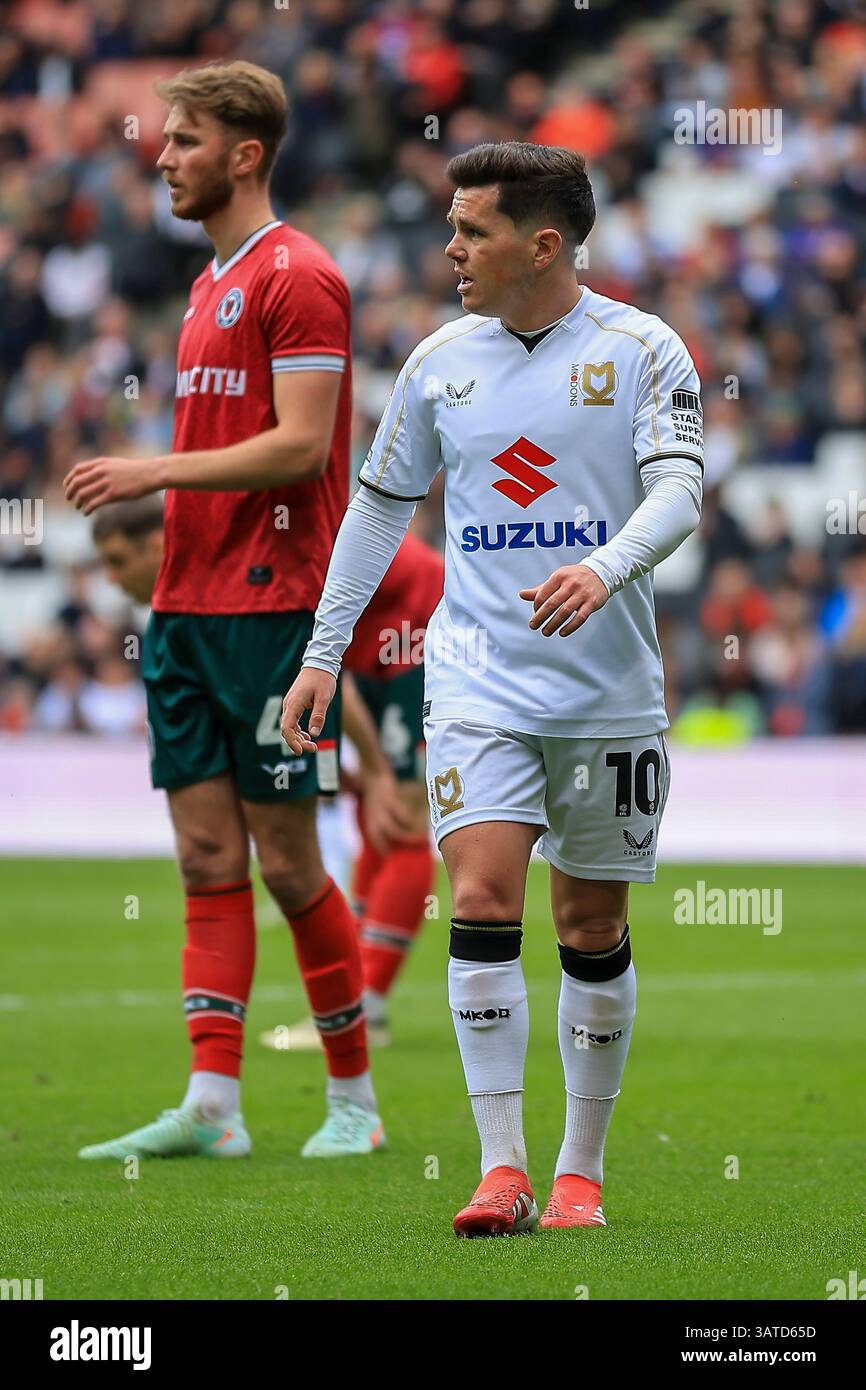 Milton Keynes Dons Midfielder Liam Kelly (10) during the EFL League 2 match between Milton ...