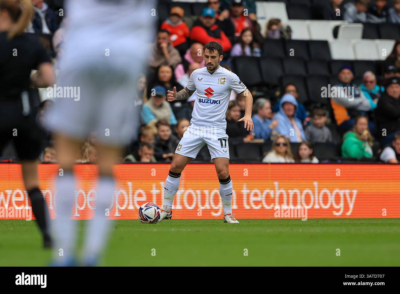 Milton Keynes Dons Defender Luke Offord (17) during the EFL League 2 ...