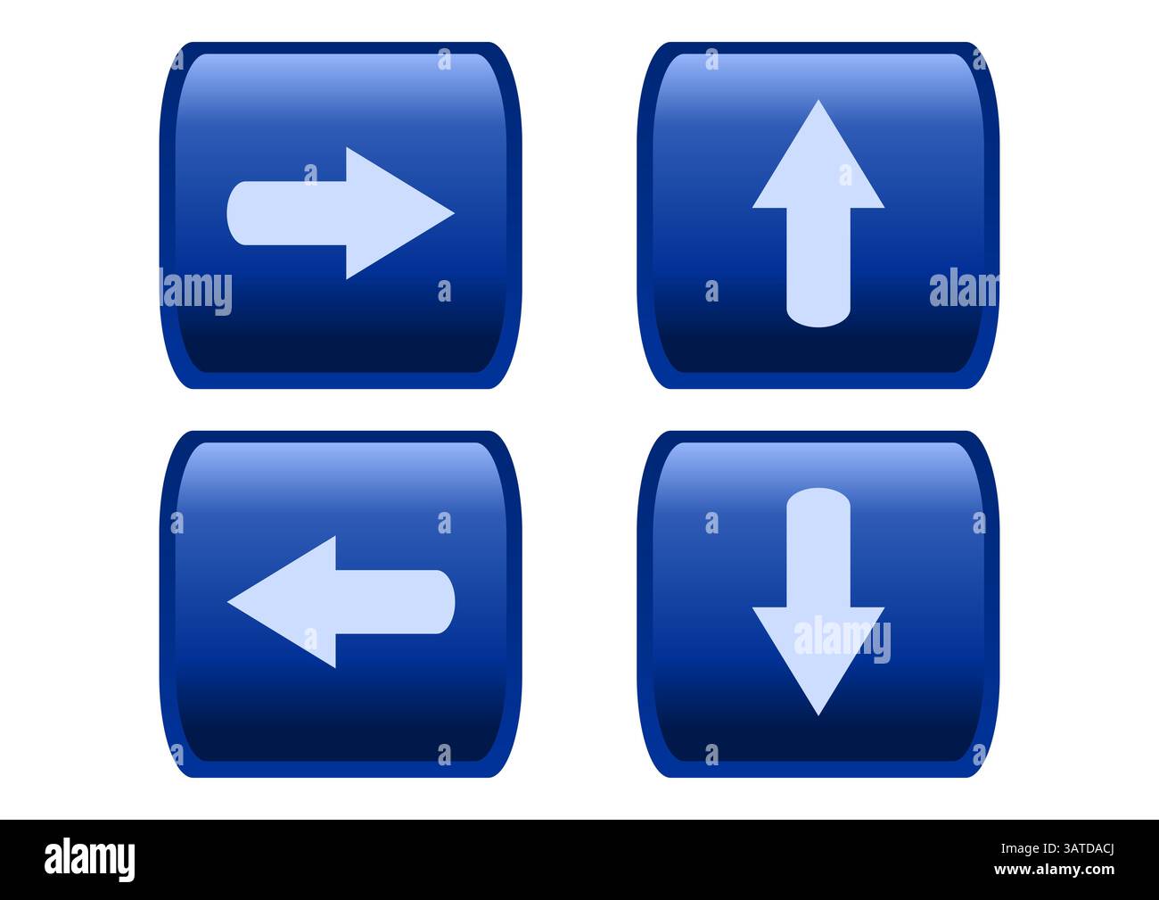 Arrow Button Set. An set of directional arrow vector icons Stock Photo ...