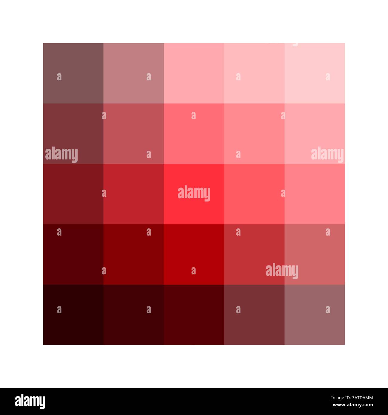 Red tone palette. Grid square layout. Vector color pattern. Saturated ...