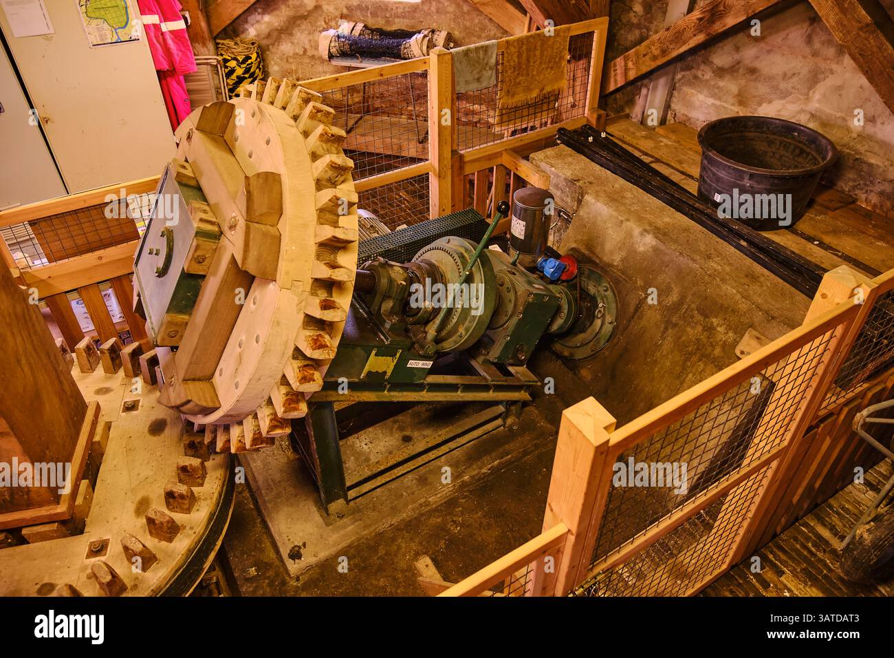 March 5, 2025 – Warga-Netherlands: Interior of the Hempenserpoldermolen ...