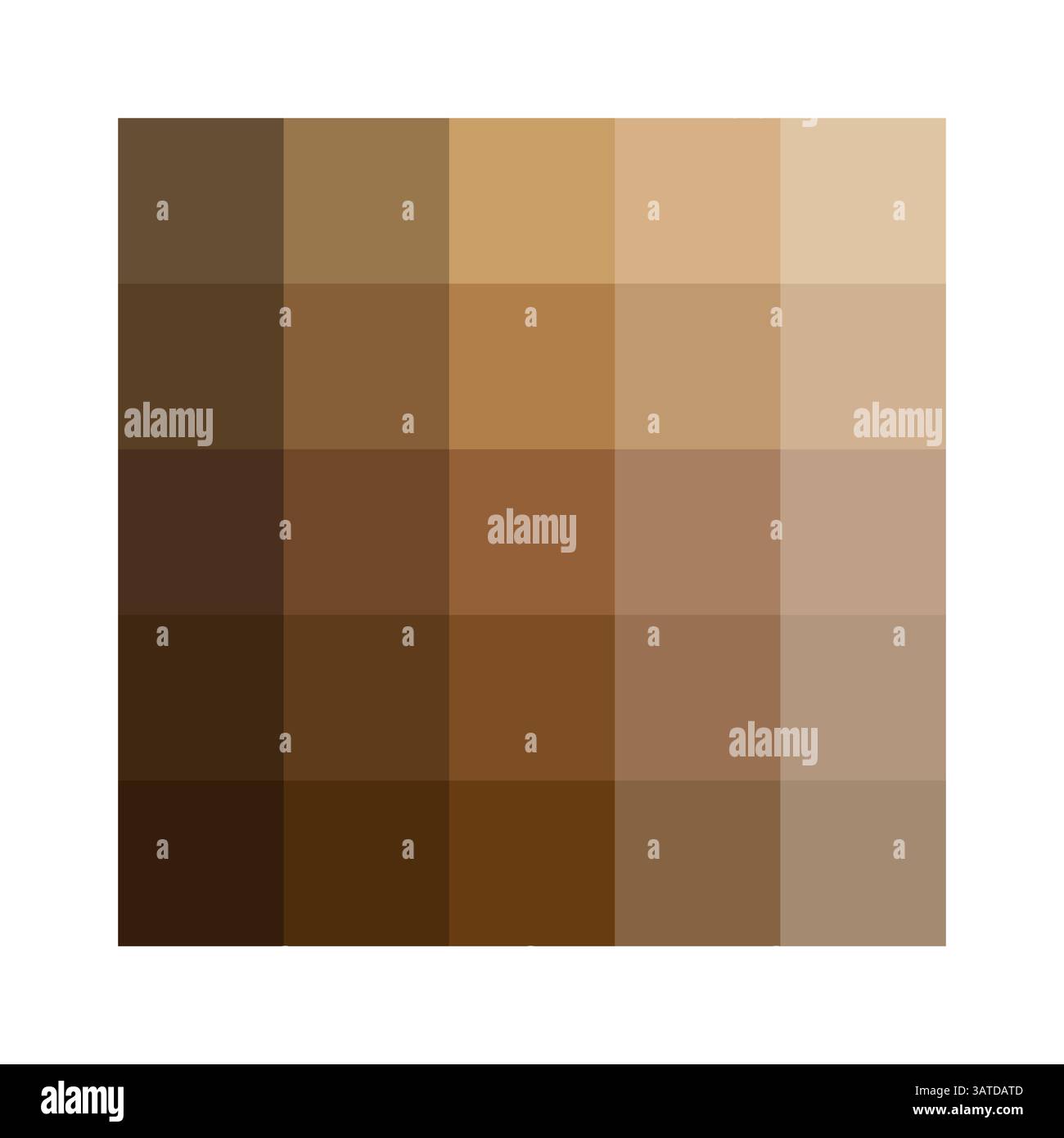 Brown tone palette. Square shade layout. Earthy pigment structure ...
