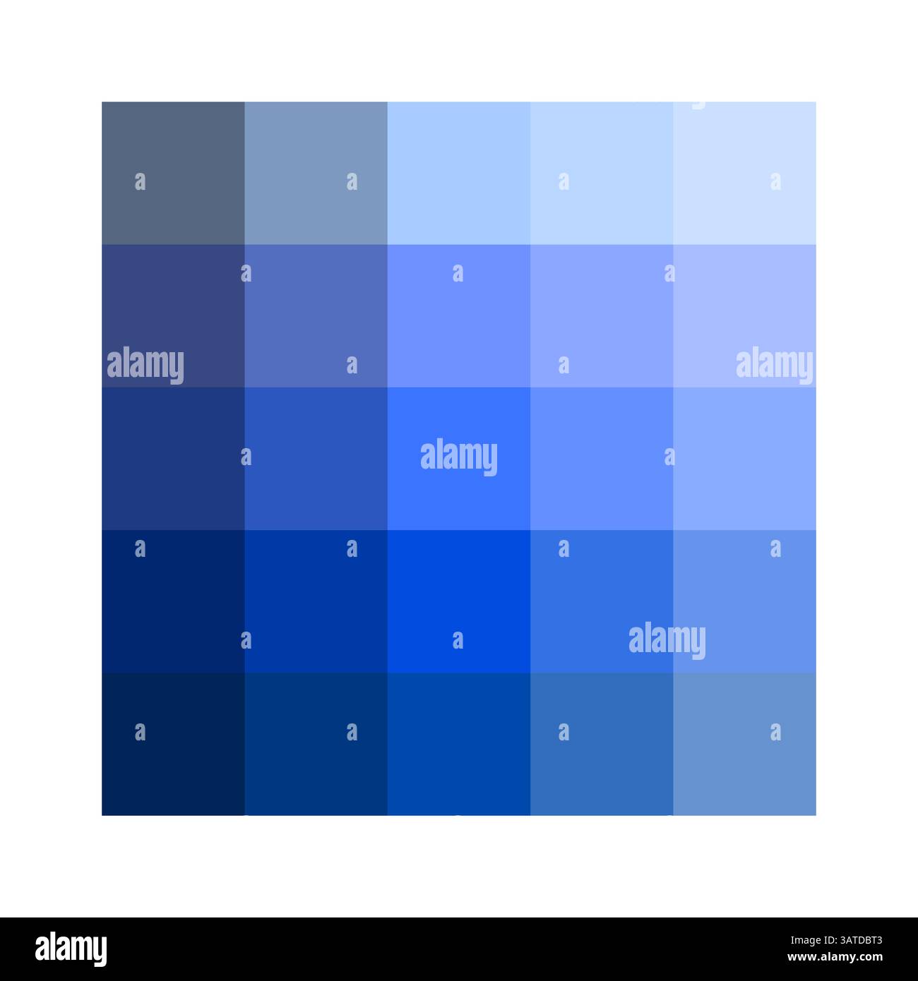 Blue color palette. Square tile pattern. Cold tone harmony. Vector ...