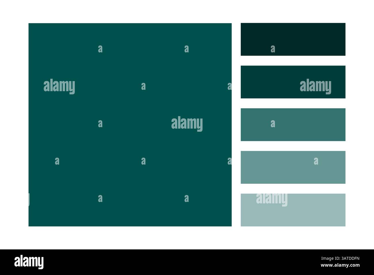 Dark green palette. Forest tone swatches. Vector gradient blocks. Calm ...