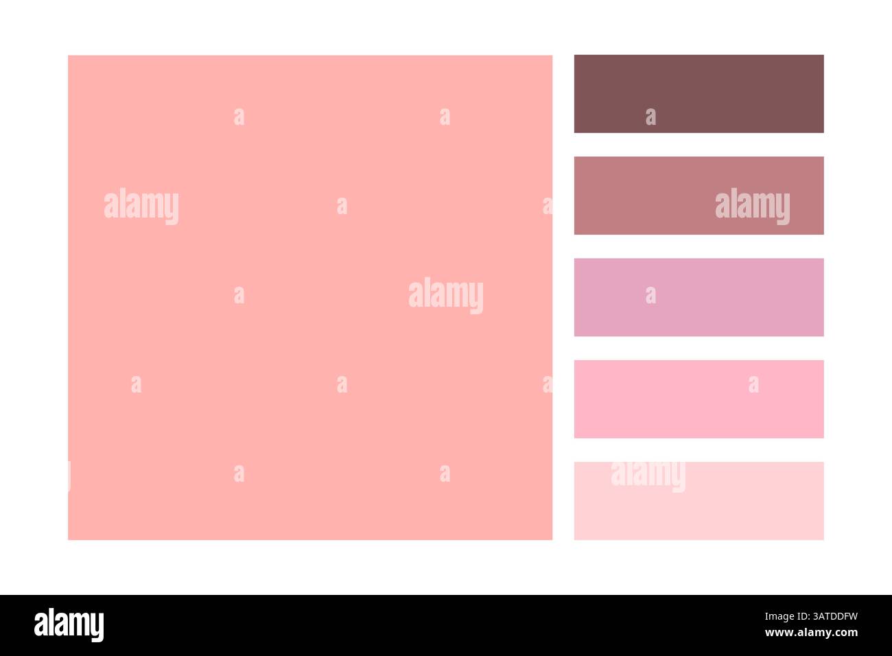 Soft pink layout. Pastel color scheme. Gentle tone blocks. Vector ...