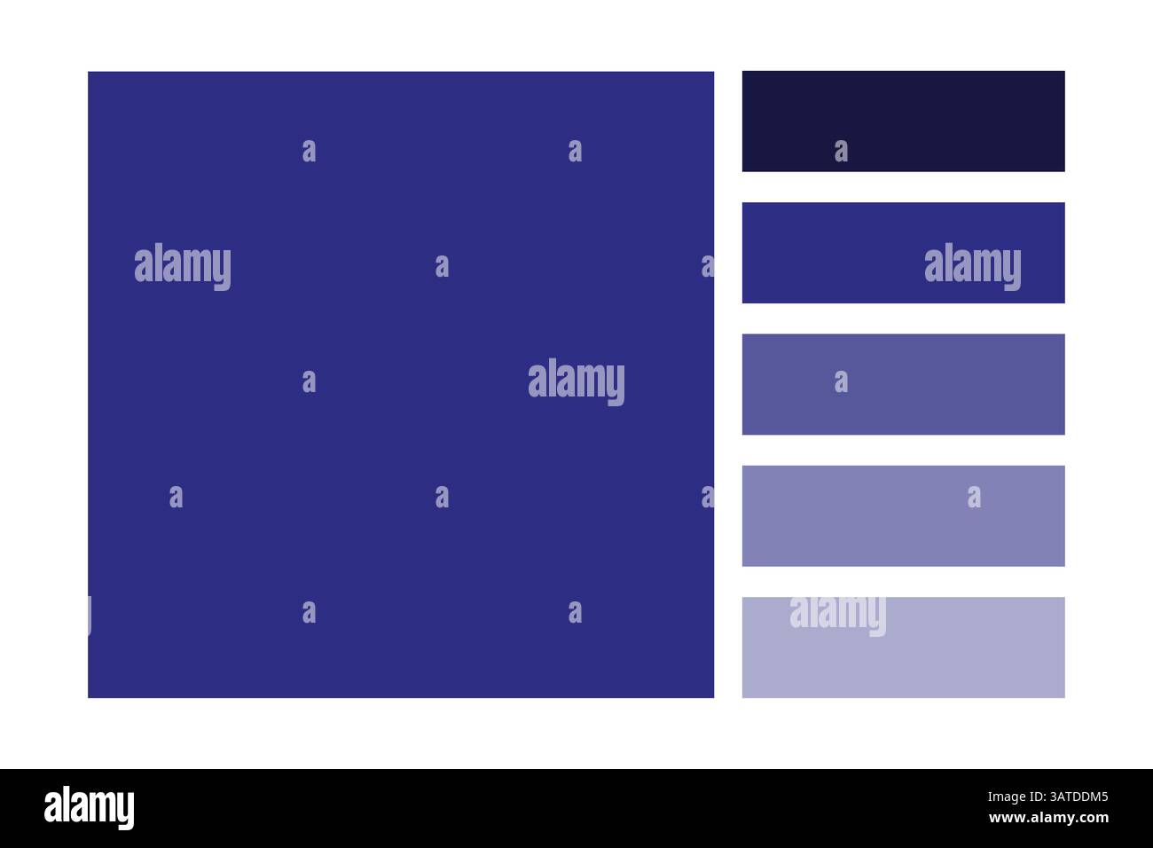 Dark blue palette. Deep gradient swatch. Vector rectangular tones ...