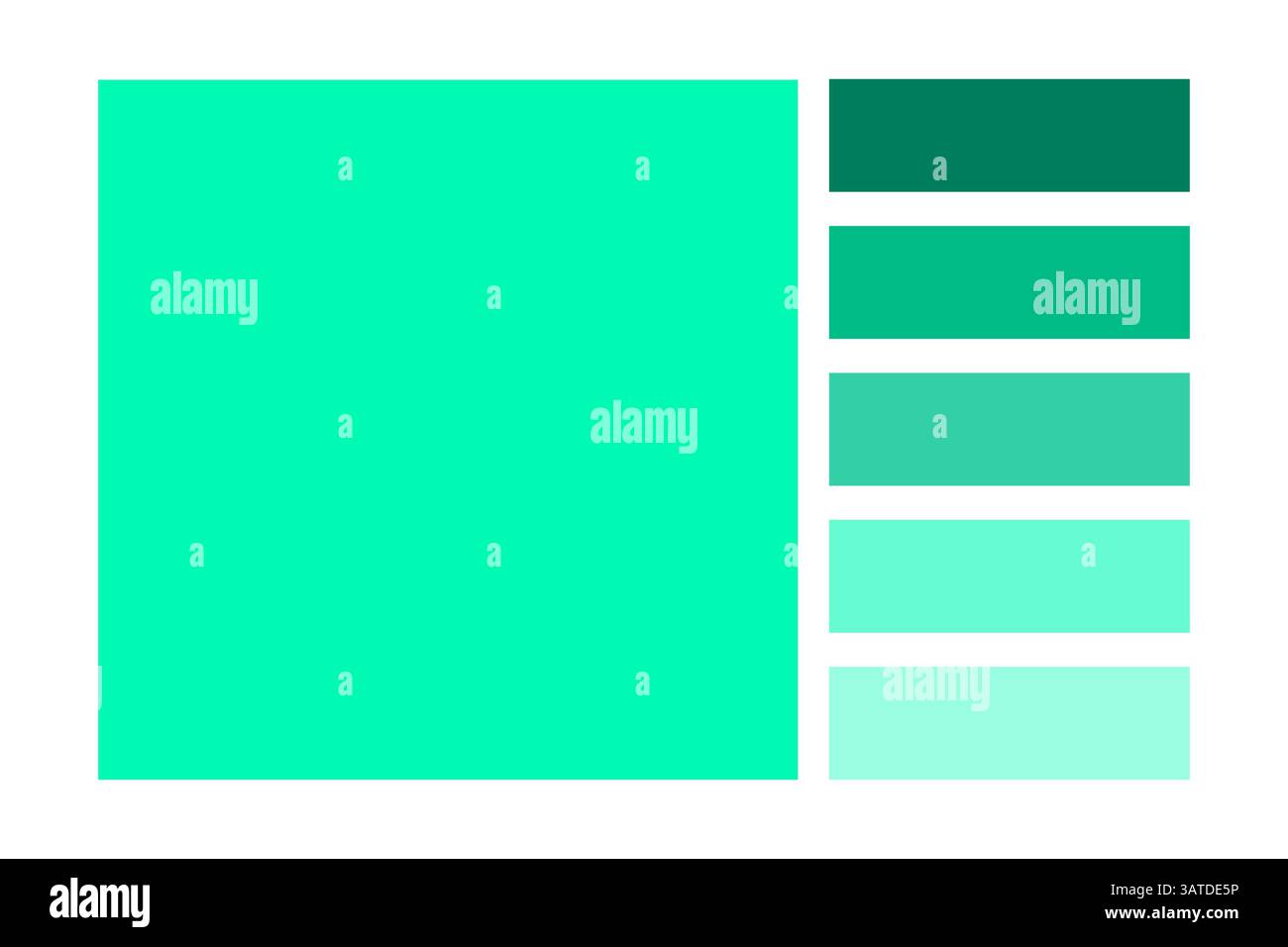 Bright green palette. Vibrant neon tones. Gradient vector swatch. Fresh ...