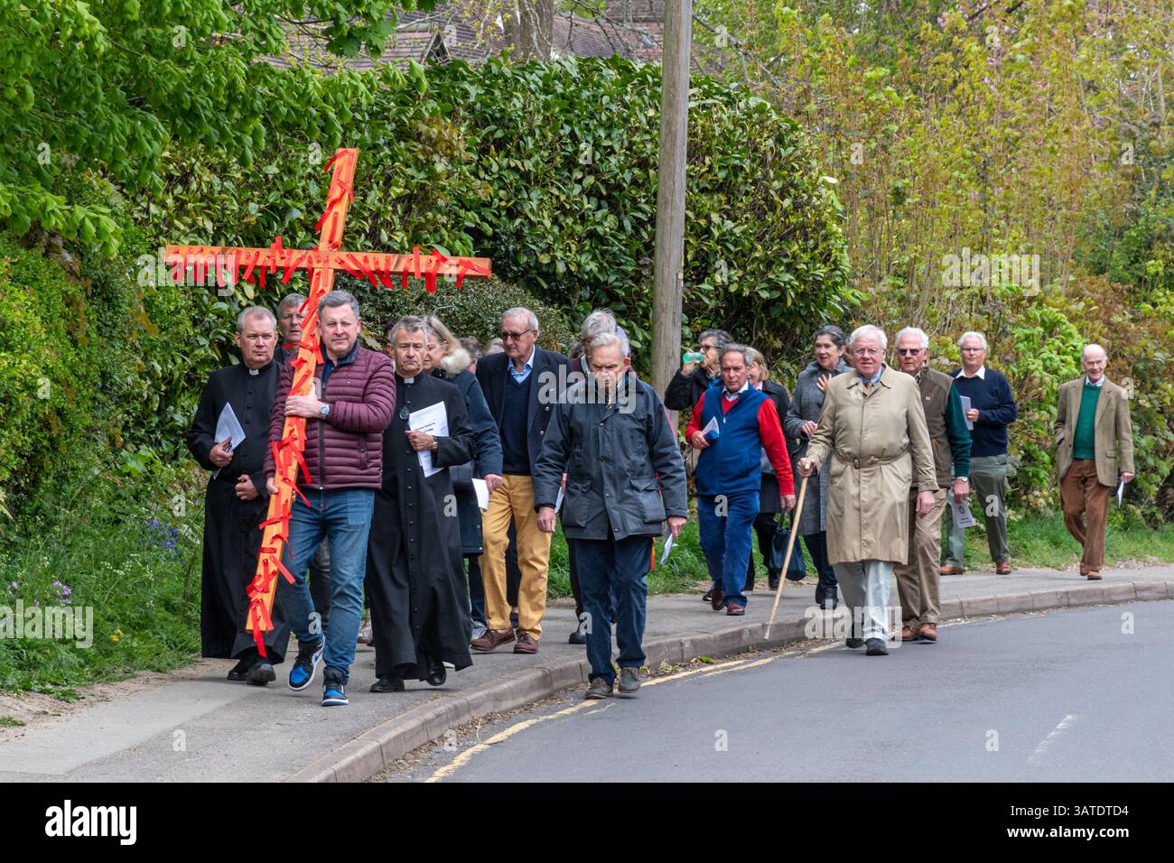 Good Friday procession in Haslemere, Surrey, England, UK. April 18th ...