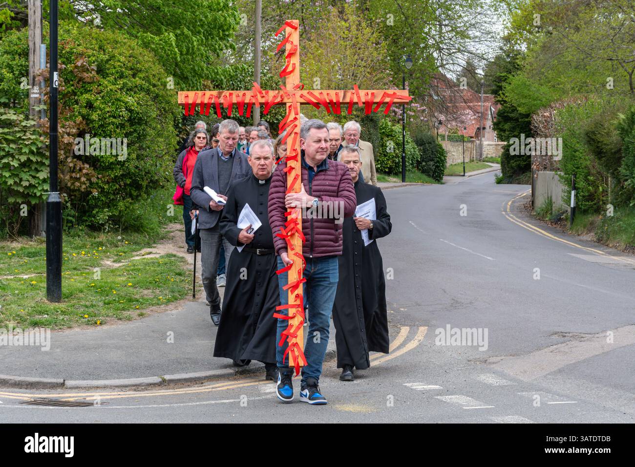 Good Friday procession in Haslemere, Surrey, England, UK. April 18th ...
