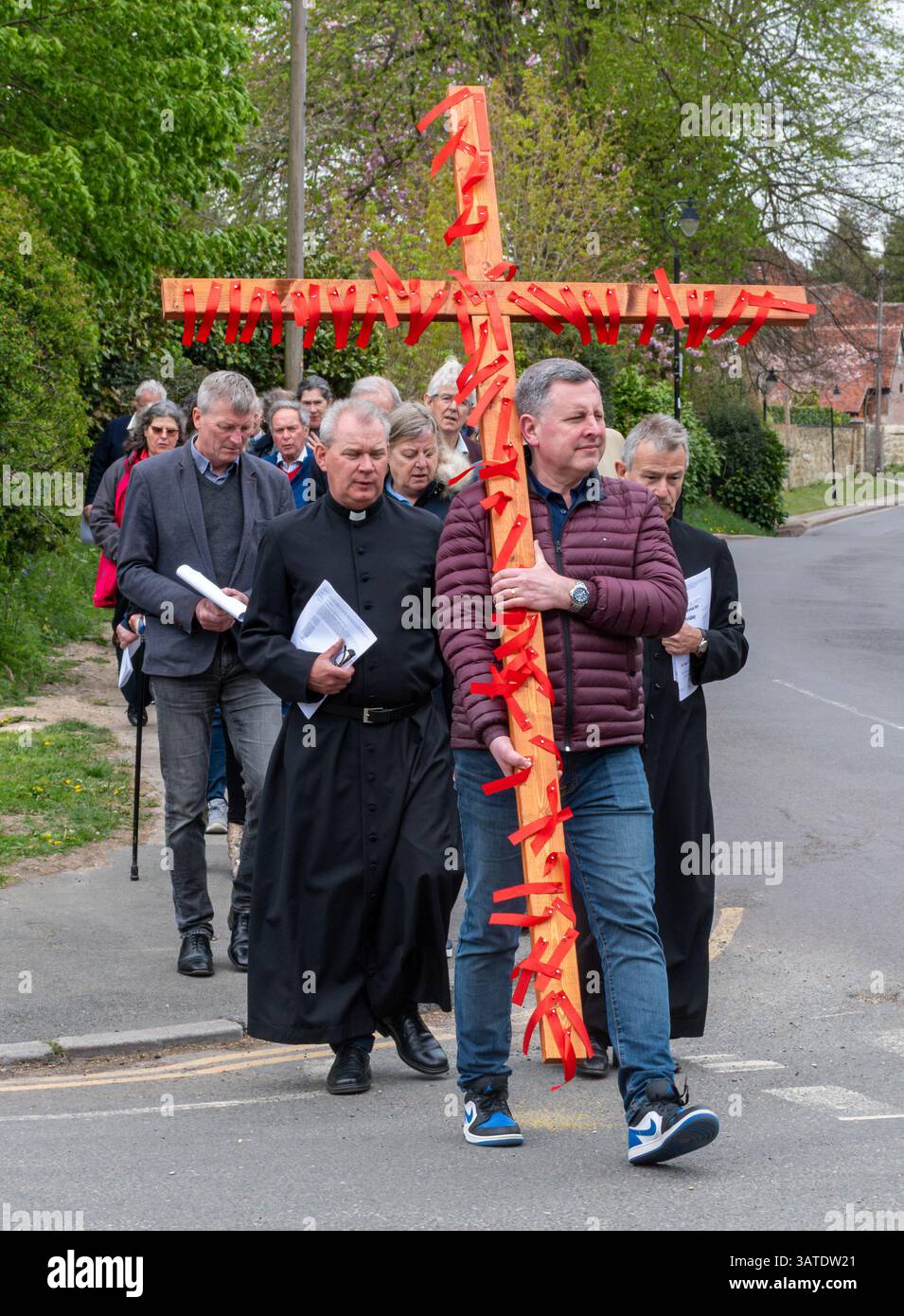 Good Friday procession in Haslemere, Surrey, England, UK. April 18th ...