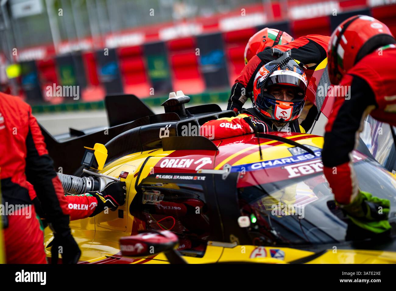 Imola, Italie. 18th Apr, 2025. KUBICA Robert (pol), AF Corse, Ferrari ...