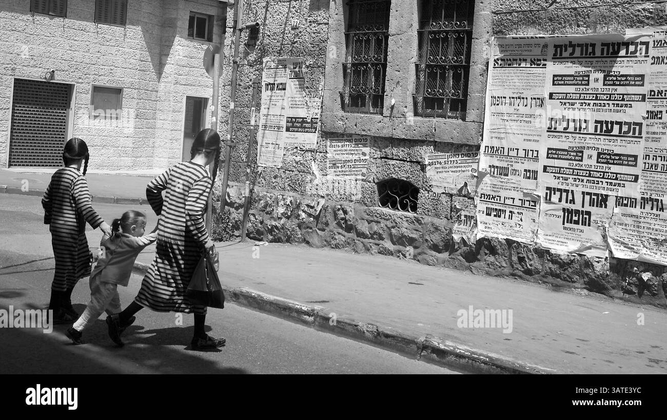 March 18, 1993 - Jerusalem, Israel - In the Hasidic community of M'eha ...