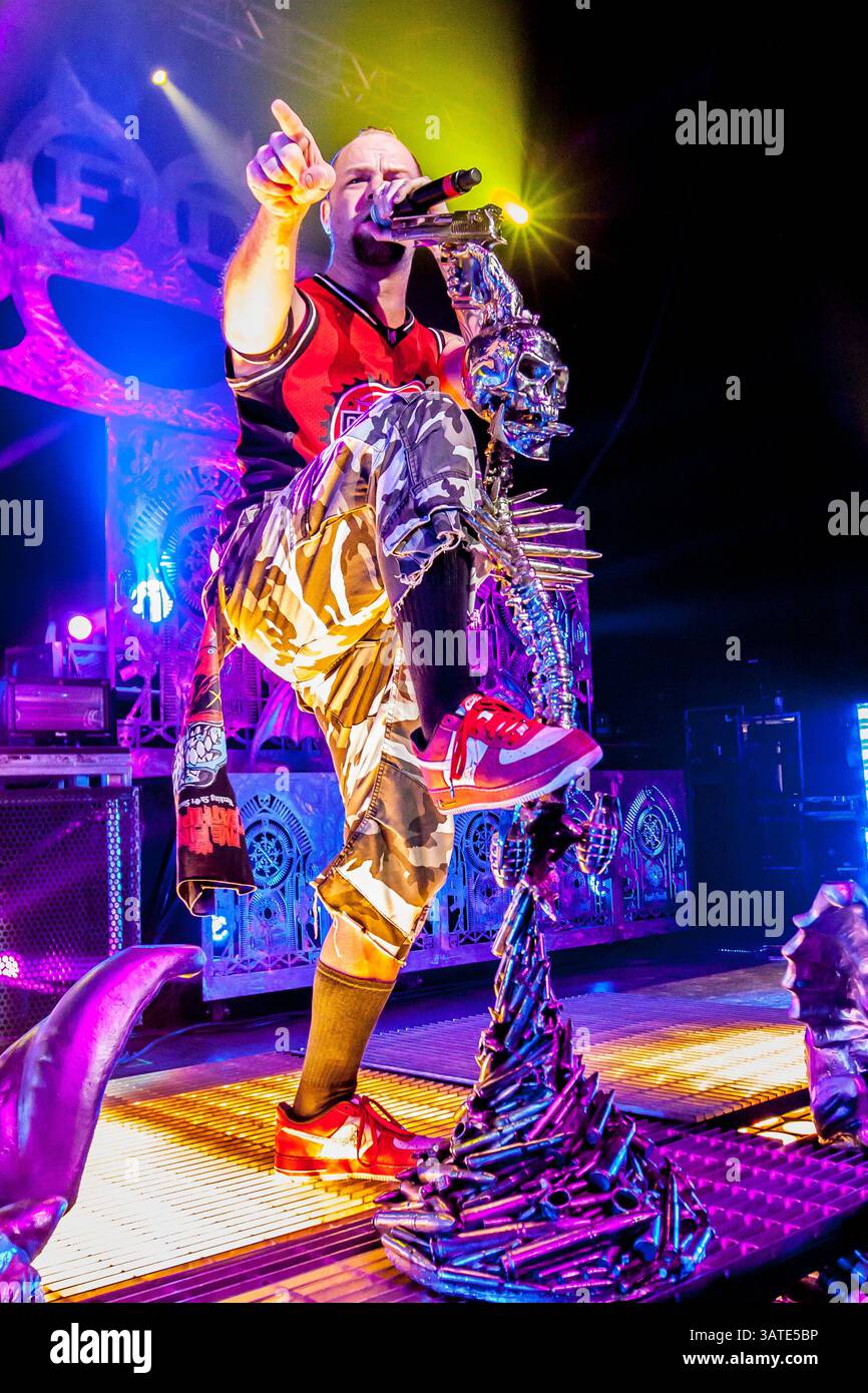 Lead Singer Ivan L. Moody with Five Finger Death Punch performing on ...