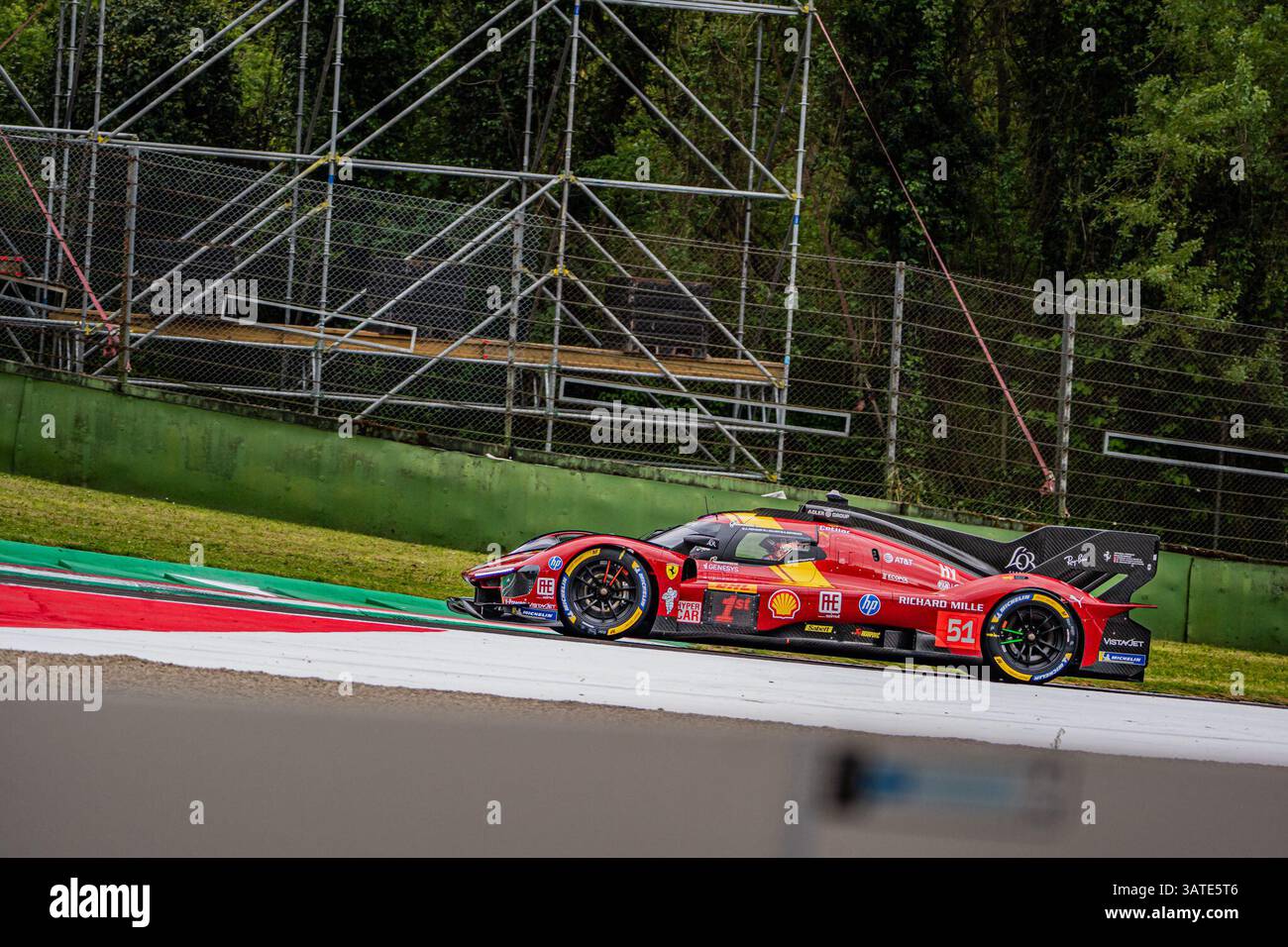 Imola, Italy. 18th Apr, 2025. Ferrari Hypercar team during 6h of Imola ...