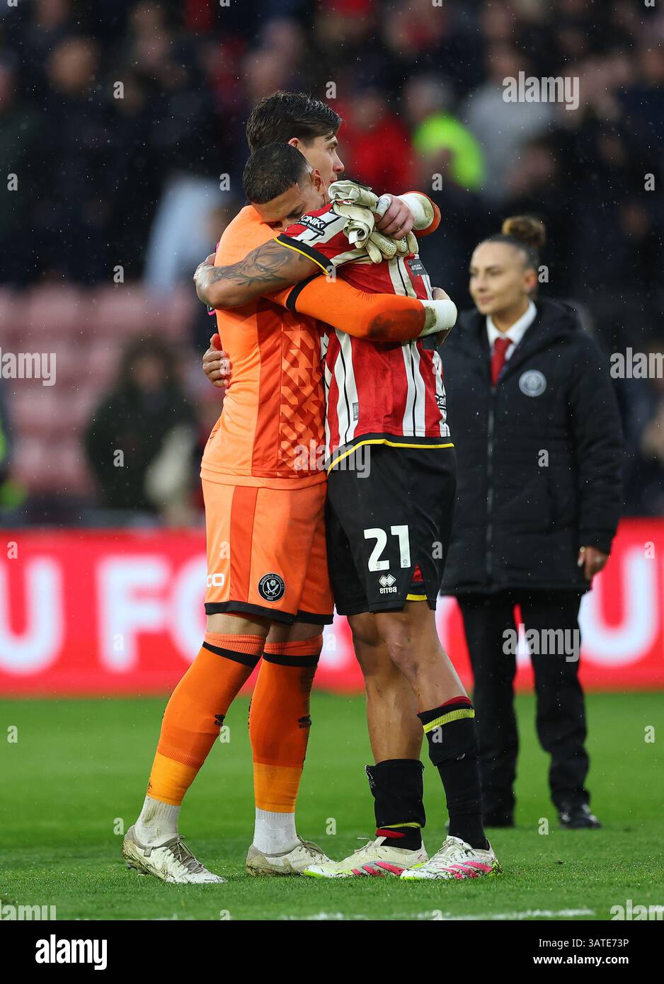 Sheffield, UK. 18th Apr, 2025. Michael Cooper of Sheffield United ...