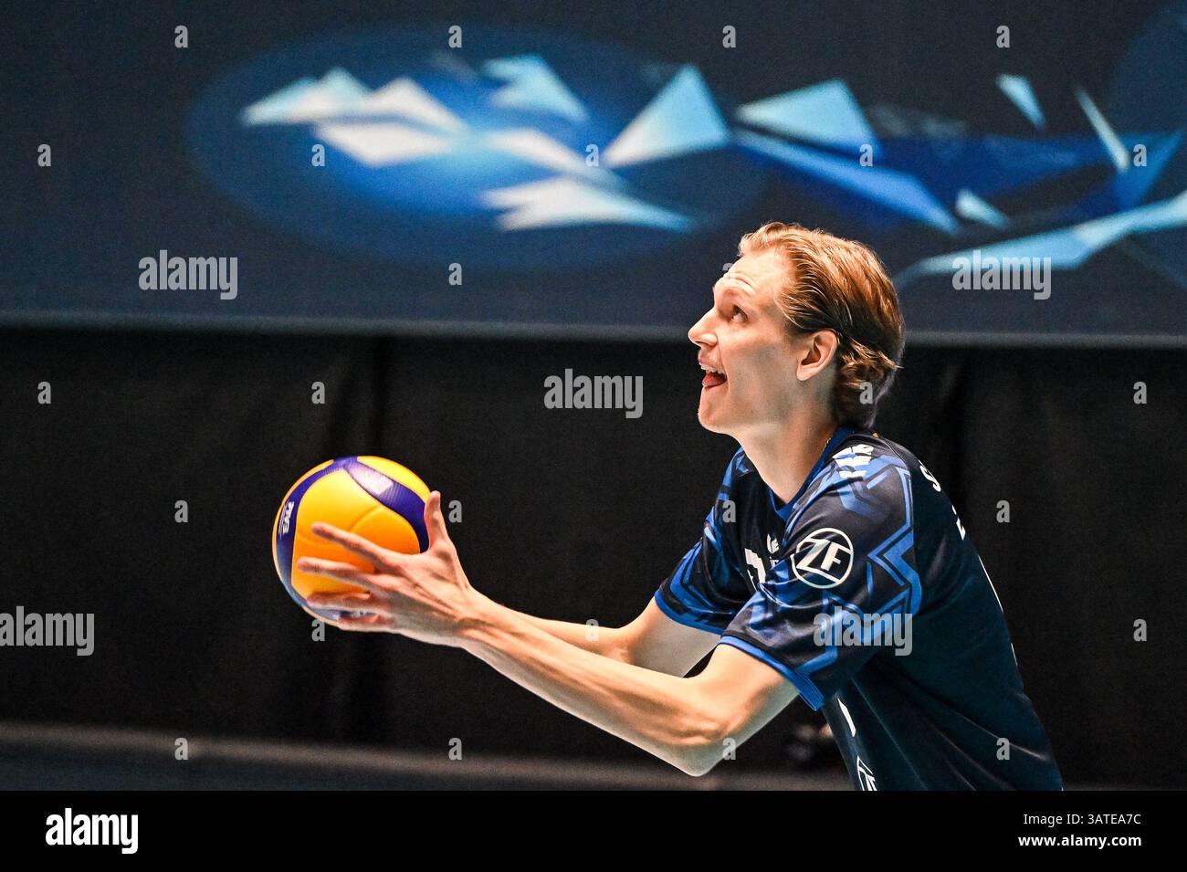 Friedrichshafen, Deutschland. 16th Apr, 2025. 16.04.2025, Spacetech Arena, Friedrichshafen, GER ...