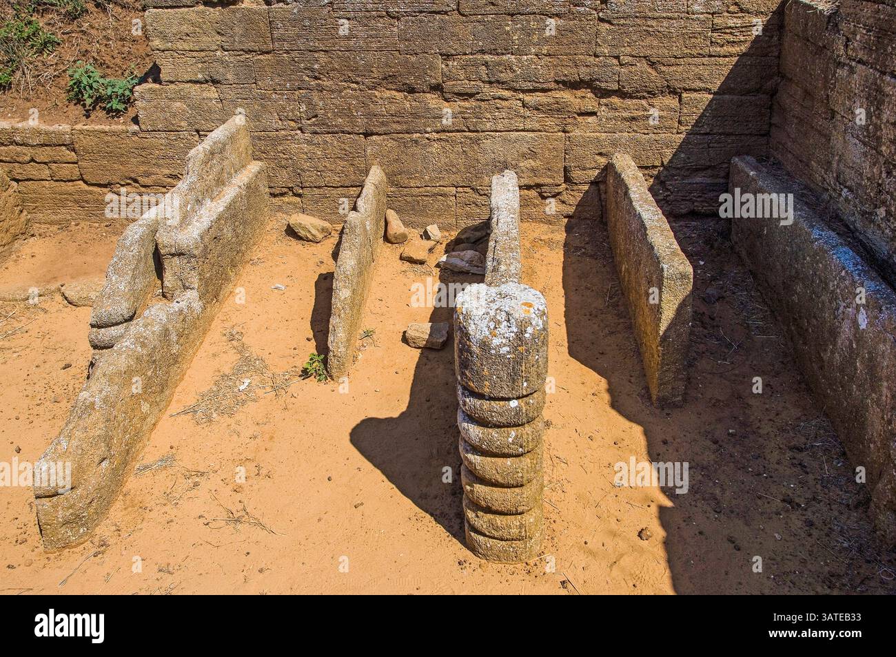 Italy Tuscany Populonia necropilis of San Cerbone - tomb of funeral ...